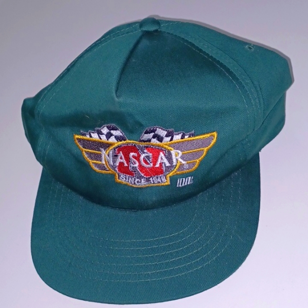 Vintage Nascar Since 1948 Racing Green Baseball Cap - Gem